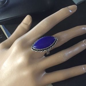 Jewelry | Astonishing Blue Agate Artisan Ring | Poshmark